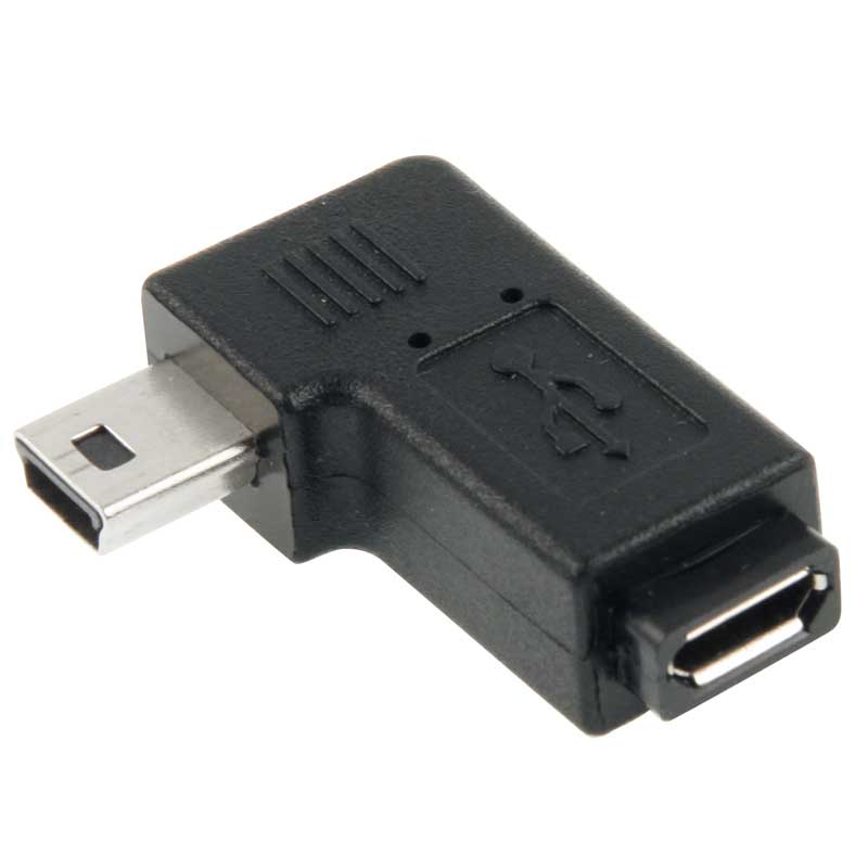 Kab24® USB Adapter gewinkelt Micro USB Buchse auf Mini USB Stecker ...