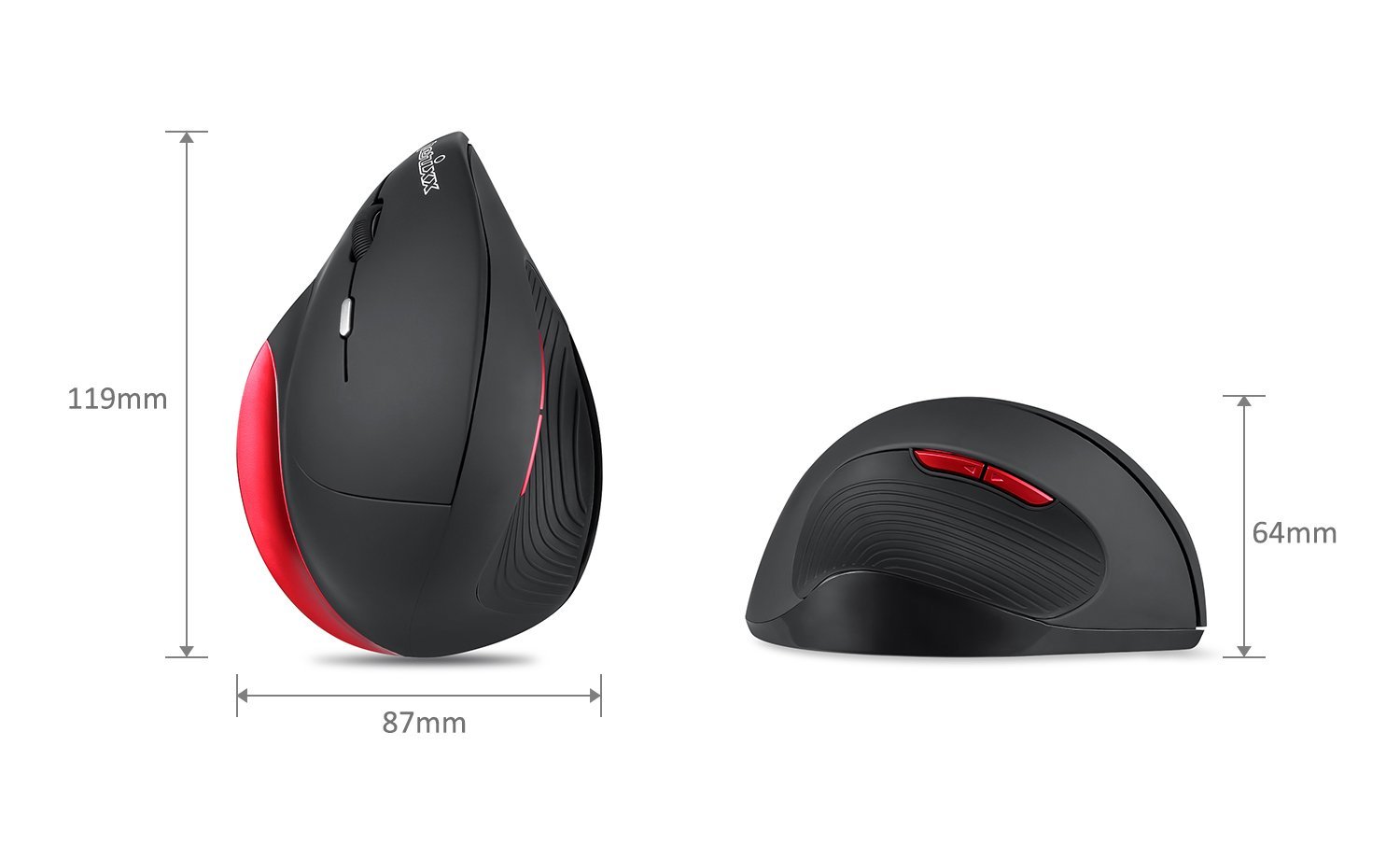 Perixx PERIMICE-718 Ergonomische Linkshänder Maus - Vertikales Design ...