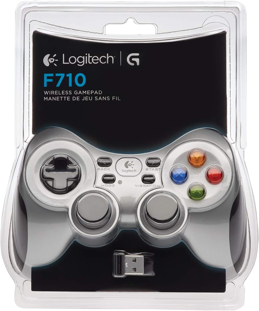 Logitech F710 kabelloses Gamepad, Spiele-Controller mit Konsolenartigem ...