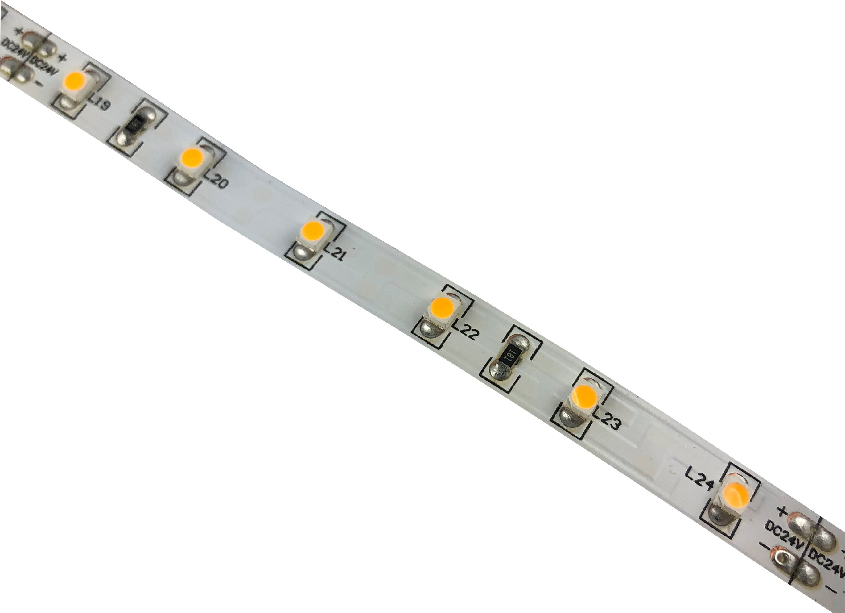 24V LED Stripe Streifen 8mm breit 5m lang IP20 warmweiss 300 LED's Typ ...