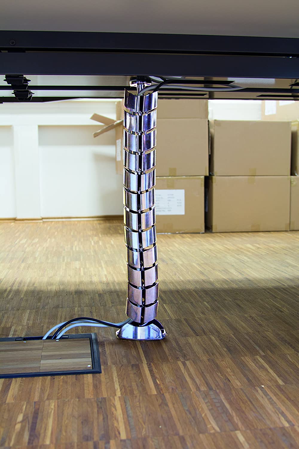 Kabelkanal flexibel 720 x 75 mm (15 Gelenke) silber (Werkstatt) - kab24.de