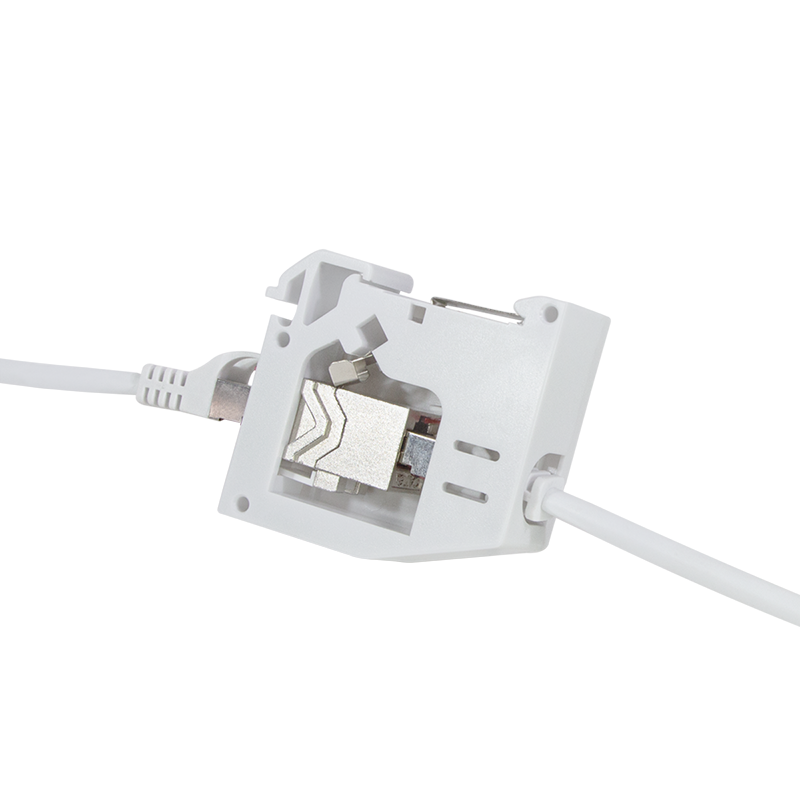 Hutschienenadapter mit Cat.6A-Rj45 Doppelkupplung, geschirmt, 2x RJ45 ...