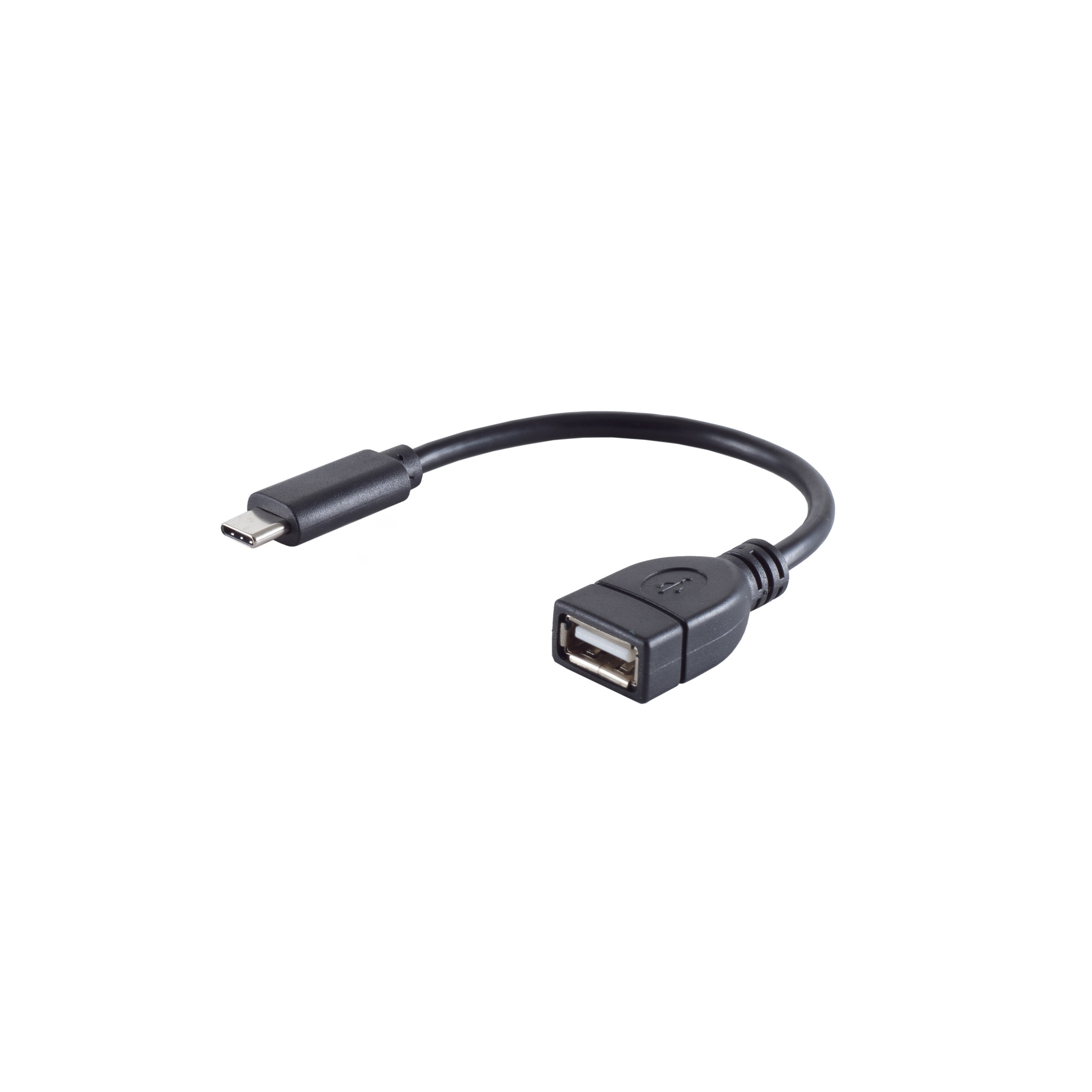 Adapterkabel USB-Typ C-Stecker auf USB 2.0 A Buchse OTG 12cm (Computer) - kab24.de