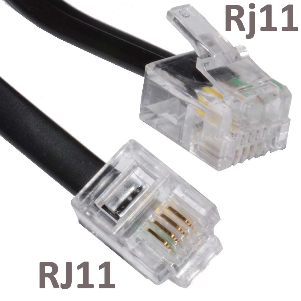 Modularanschlusskabel 4-adrig, RJ11 6/4 auf RJ11 6/4 (Kommunikation ...