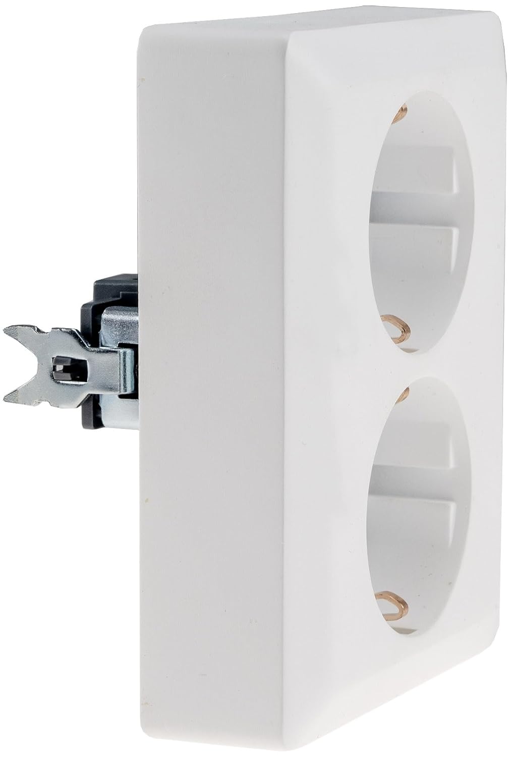 Schutzkontakt-Steckdose 2-fach Doppel Steckdose 1 auf 2 Unterputz ...