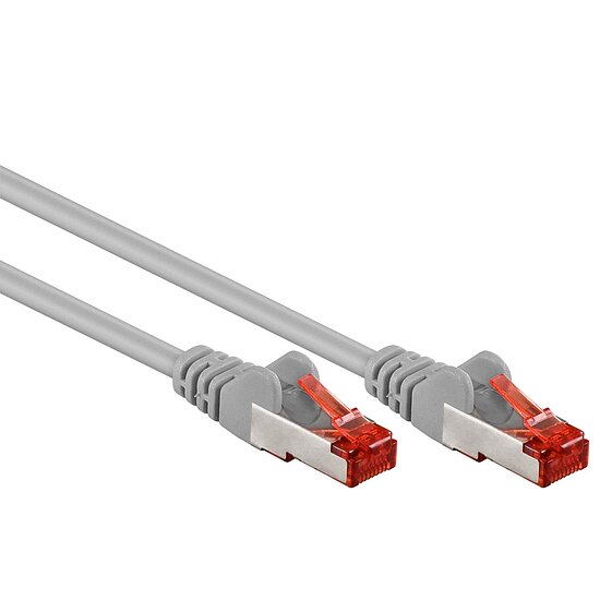 CAT6 Patchkabel Netzwerkkabel grau S/FTP (PiMF) geschirmt Gigabit (Netzwerk) - kab24.de